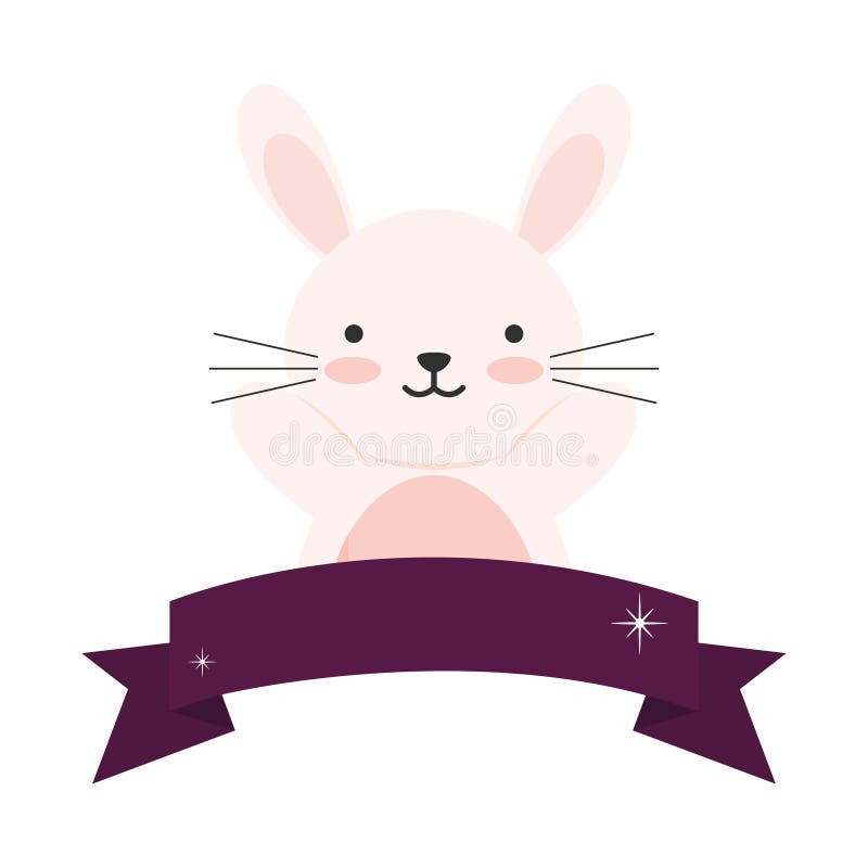 Rabbit with ribbon stock vector. Illustration of isolated - 273132384