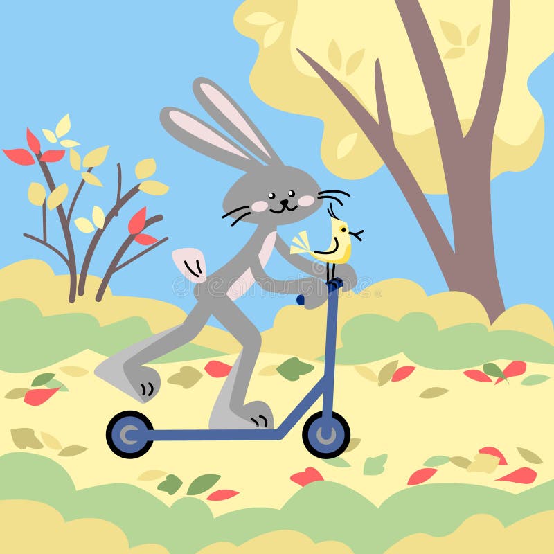 Scooter Rabbit Stock Illustrations – 304 Scooter Rabbit Stock ...