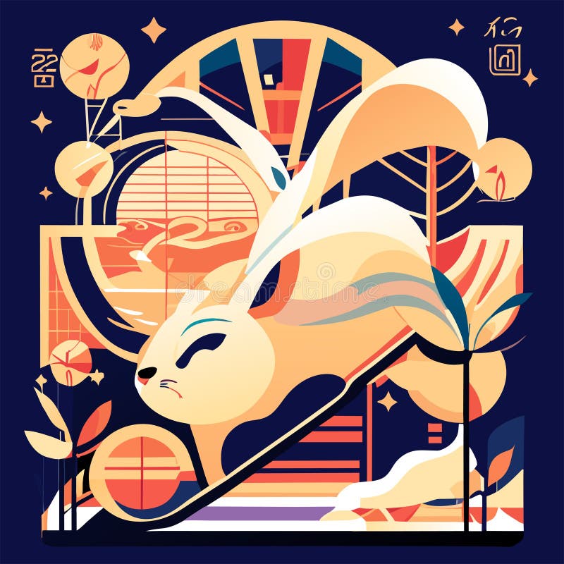 Rabbit Riding on a Bike and Leaves Stock Image - Illustration of rabbit ...