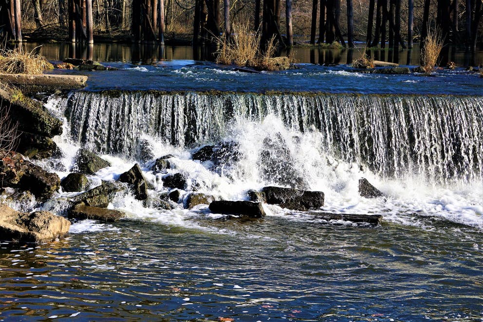 Scenes from the Hamilton Dam on the Rabbit River, Hamilton MI Stock ...