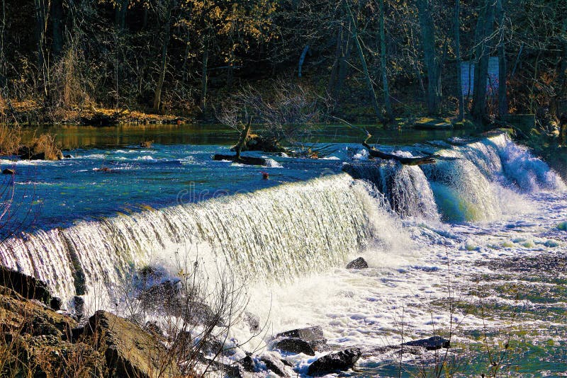Scenes from the Hamilton Dam on the Rabbit River, Hamilton MI Stock ...
