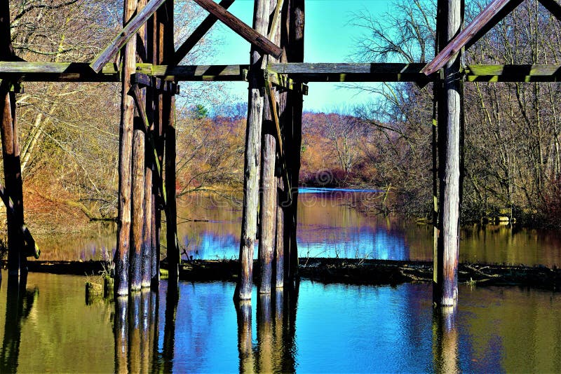 Scenes from the Hamilton Dam on the Rabbit River, Hamilton MI Stock ...