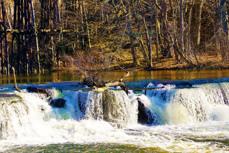 Scenes from the Hamilton Dam on the Rabbit River, Hamilton MI Stock ...