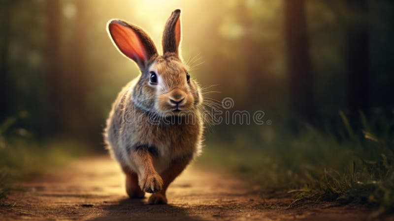 Magical Forest Rabbit stock image. Image of funny, fair - 315904425
