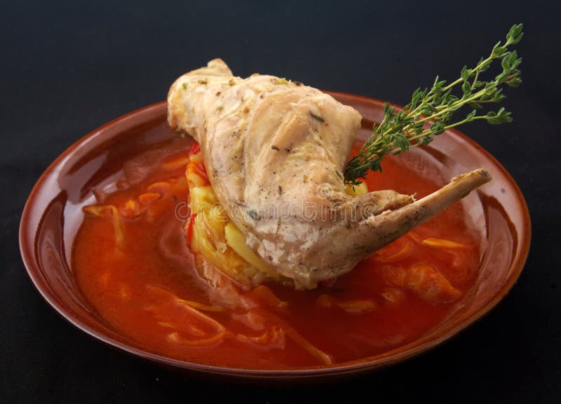 Rabbit s leg stock photo. Image of cooking, fried, rabbit - 10185452