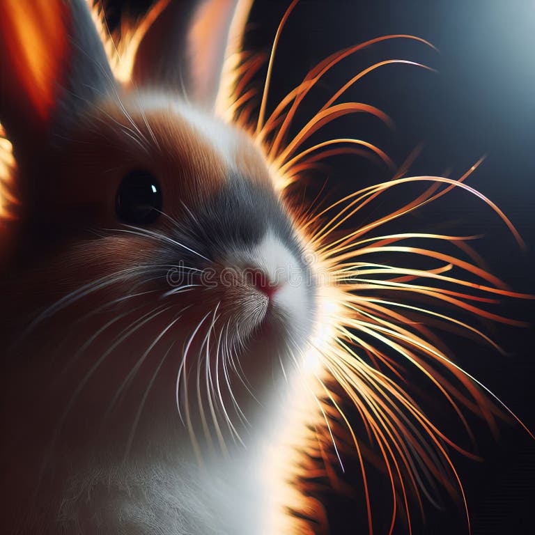 Rabbit S Whiskers Highlighted Edge Lighting Stock Illustration ...