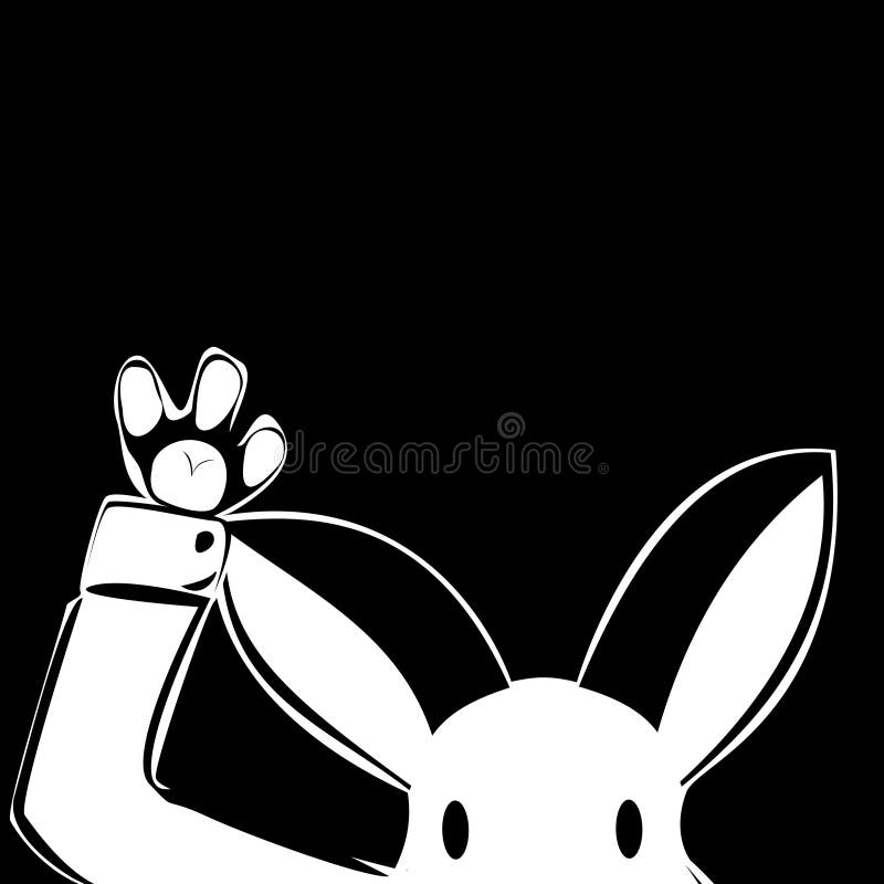 A rabbit says hello stock photo. Image of hello, green - 181342066