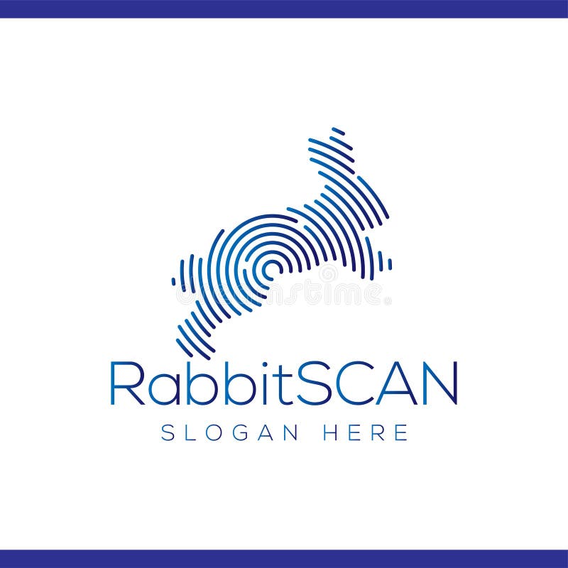 Rabbit Scan Technology Logo Vector Element. Animal Technology Logo ...