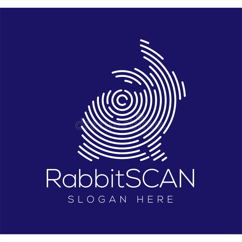 Rabbit Scan Technology Logo Vector Element. Animal Technology Logo ...