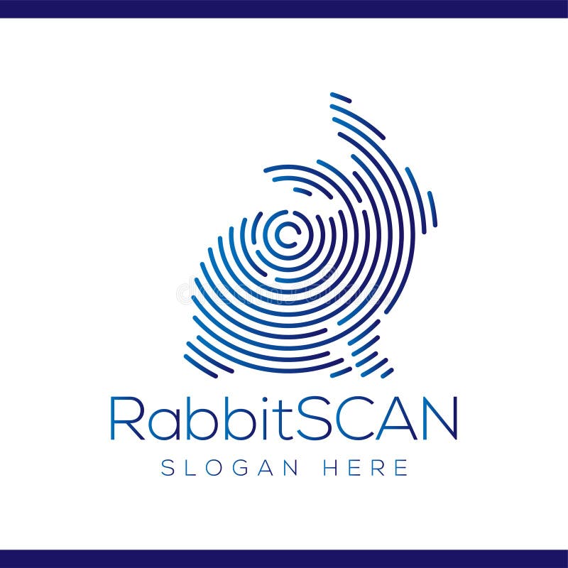 Rabbit Scan Technology Logo Vector Element. Animal Technology Logo ...