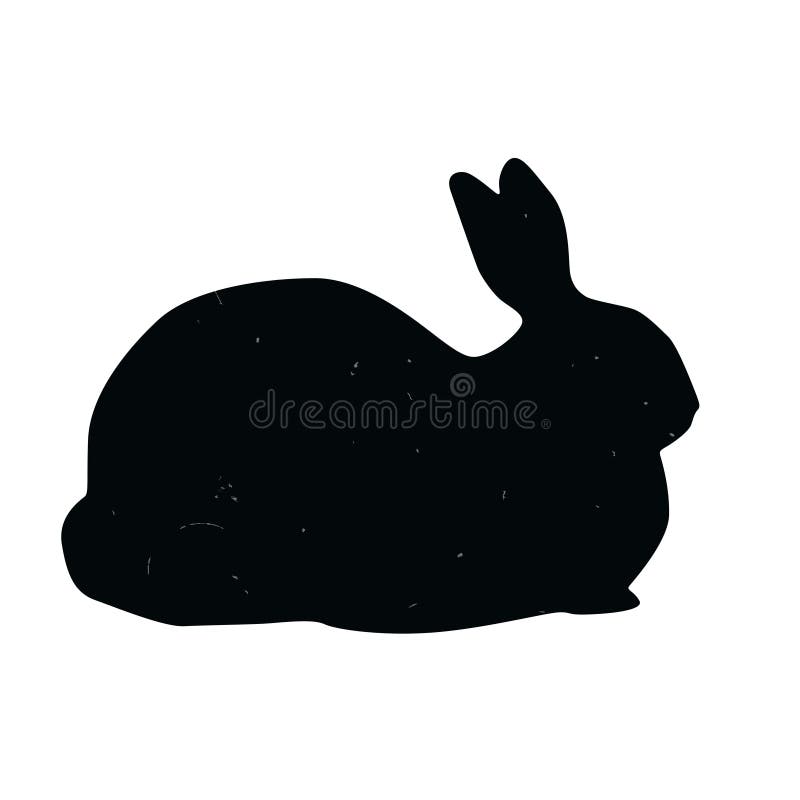 Rabbit, Shadow Puppet Icon, Cartoon Style Stock Illustration ...