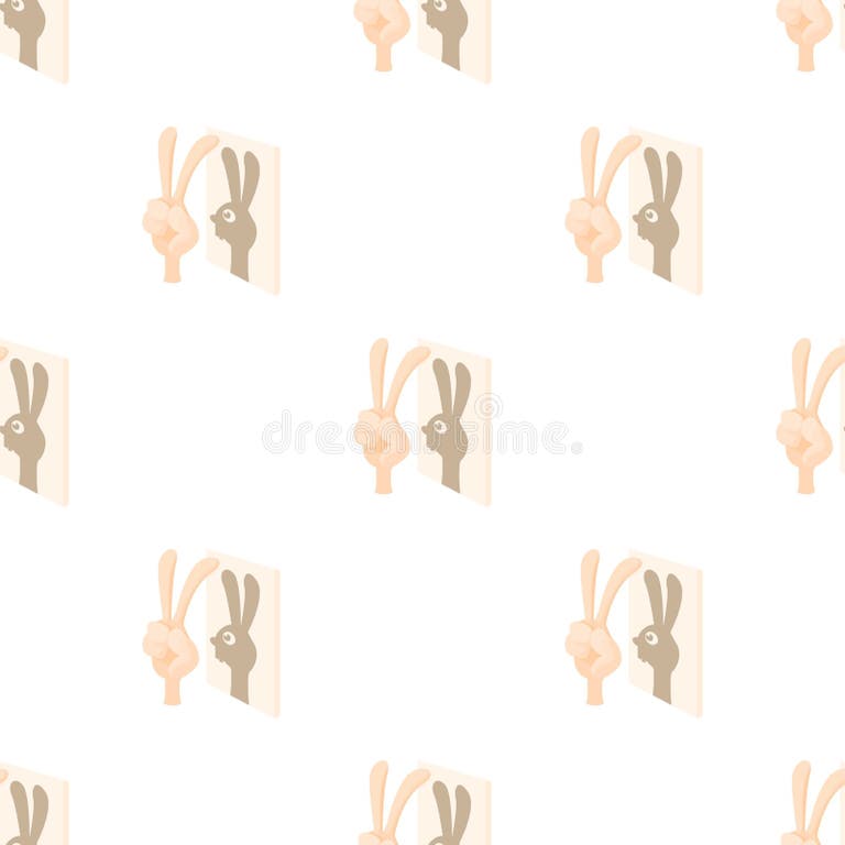 Rabbit, Shadow Puppet Pattern Seamless Vector Stock Vector ...