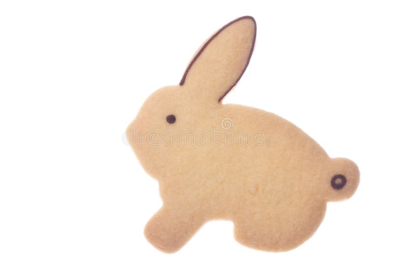 Rabbit Shaped Biscuit Isolated Stock Image - Image of cookie, closeup ...