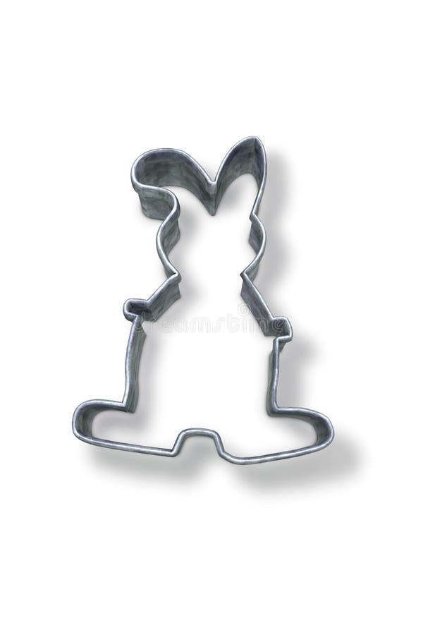 Rabbit Shaped Pastry Cutter on White Surface Stock Image - Image of ...