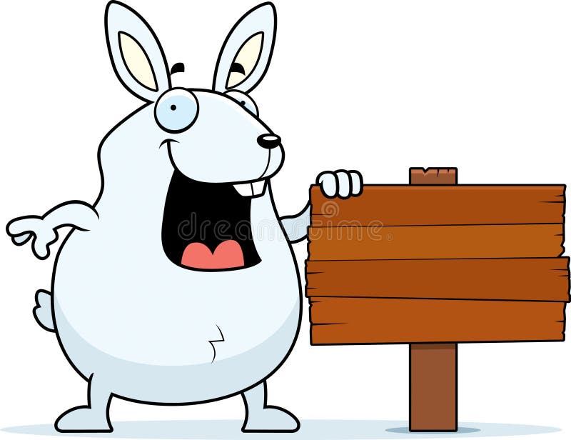 Rabbit Sign stock vector. Illustration of sign, cartoon - 14087434