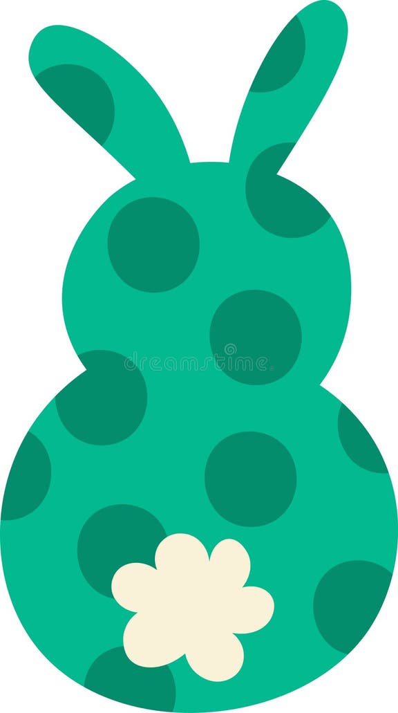 Rabbit Silhouette with Dotted Pattern Stock Vector - Illustration of ...