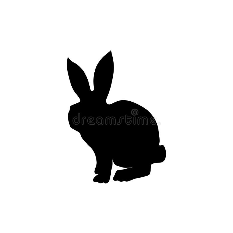 Rabbit Silhouette Icon Design Template Vector Isolated Stock ...