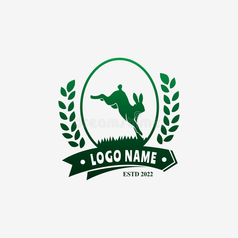 Rabbit silhouette logo stock vector. Illustration of font - 254388562