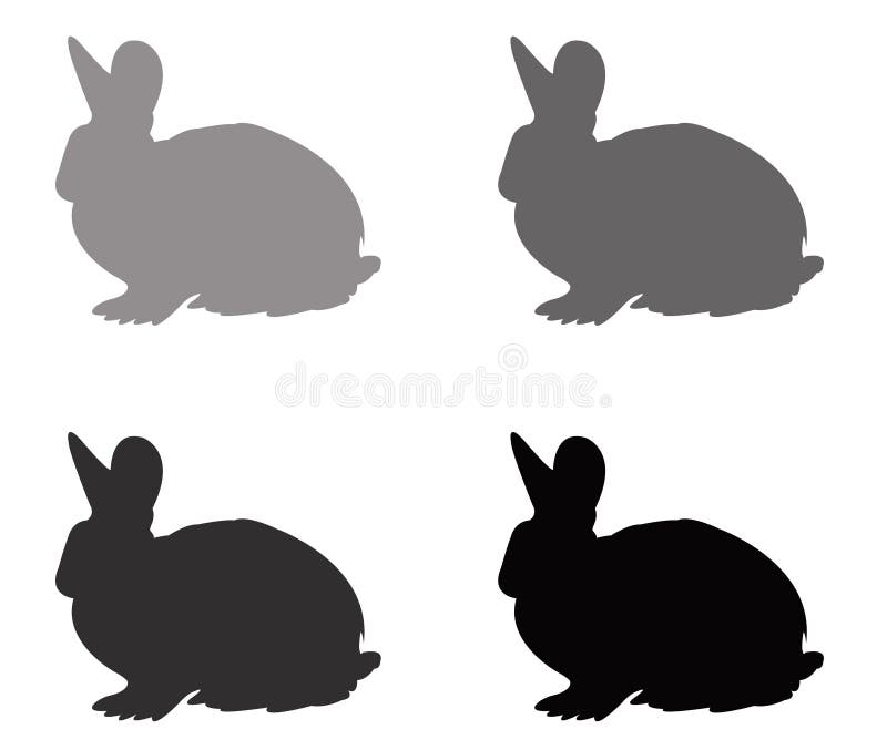 Rabbit silhouette stock vector. Illustration of pets - 88843043