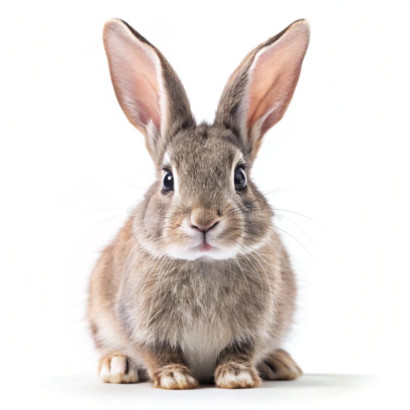 Minimalist Rabbit with Simple Outline Stock Illustration - Illustration ...