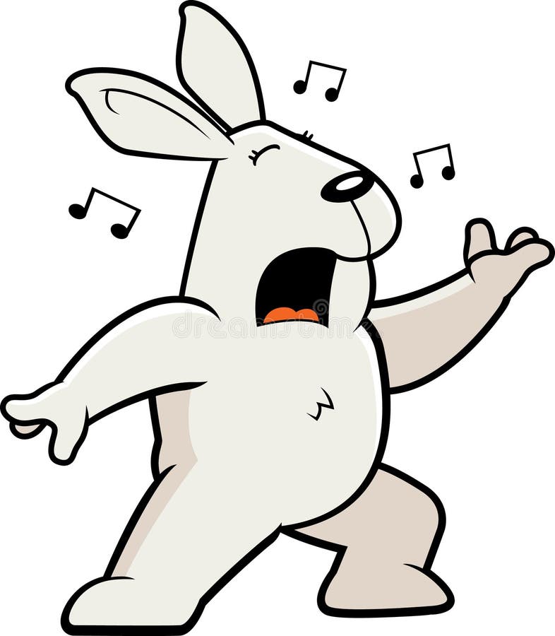 Rabbit Singing stock vector. Illustration of music, bunny - 14451551