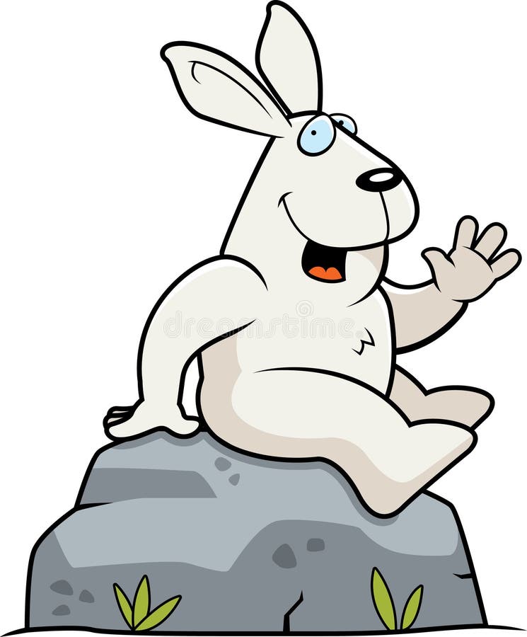 Rabbit Sitting stock vector. Illustration of rock, rabbit - 10184581