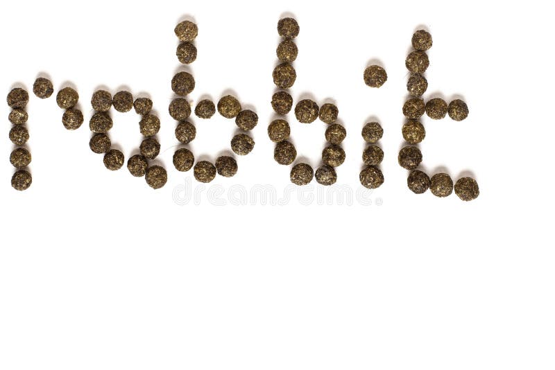 Rabbit Spelt with Rabbit Poo Stock Image - Image of dropping, excrement ...