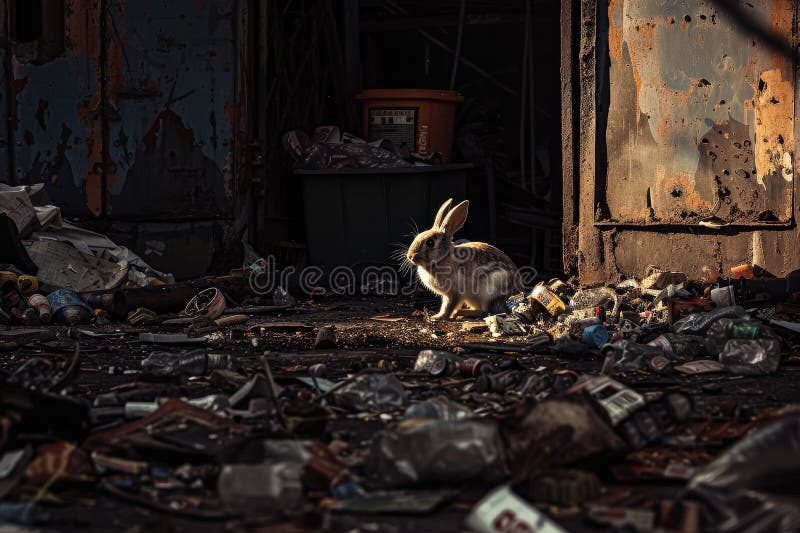 Rabbit Standing Pile Trash Stock Photos - Free & Royalty-Free Stock ...