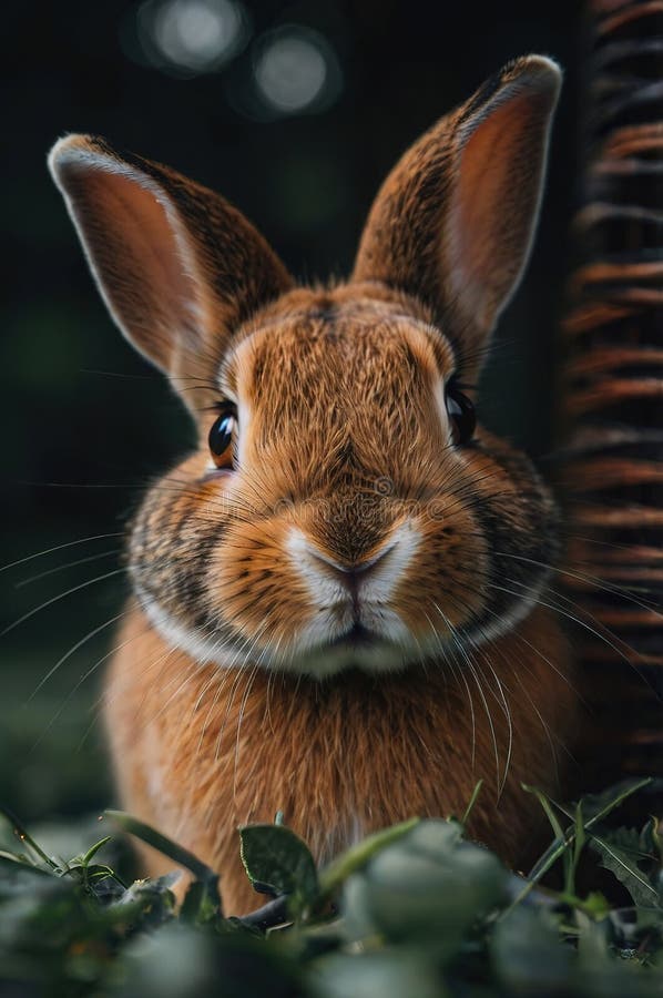 A Rabbit is Staring at the Camera with Its Eyes Wide Open Stock ...