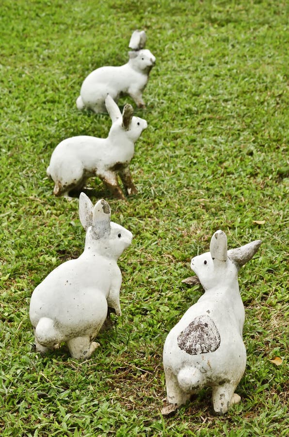Rabbit statue stock image. Image of green, animal, statue - 26287607
