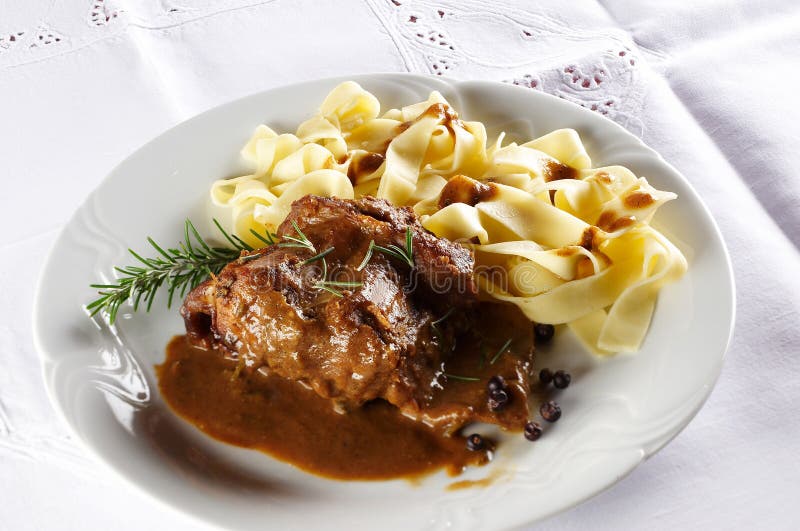 Rabbit steak stock image. Image of noodles, rabbit, dinner - 9168583