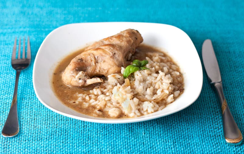 Rabbit Stew Maltese Style or Stuffat Tal-Fenek Closeup in the Pan ...