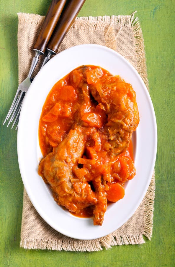 Rabbit stew with gravy stock image. Image of casserole - 64702155