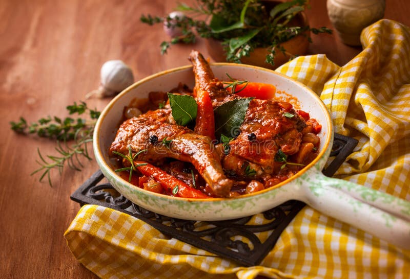 Rabbit stew stock image. Image of food, pepper, rustic - 49212657