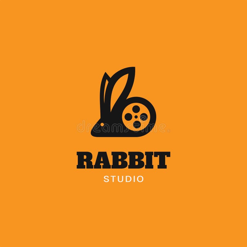 Rabbit Studio Channel Orange Silhouette Stock Illustration ...