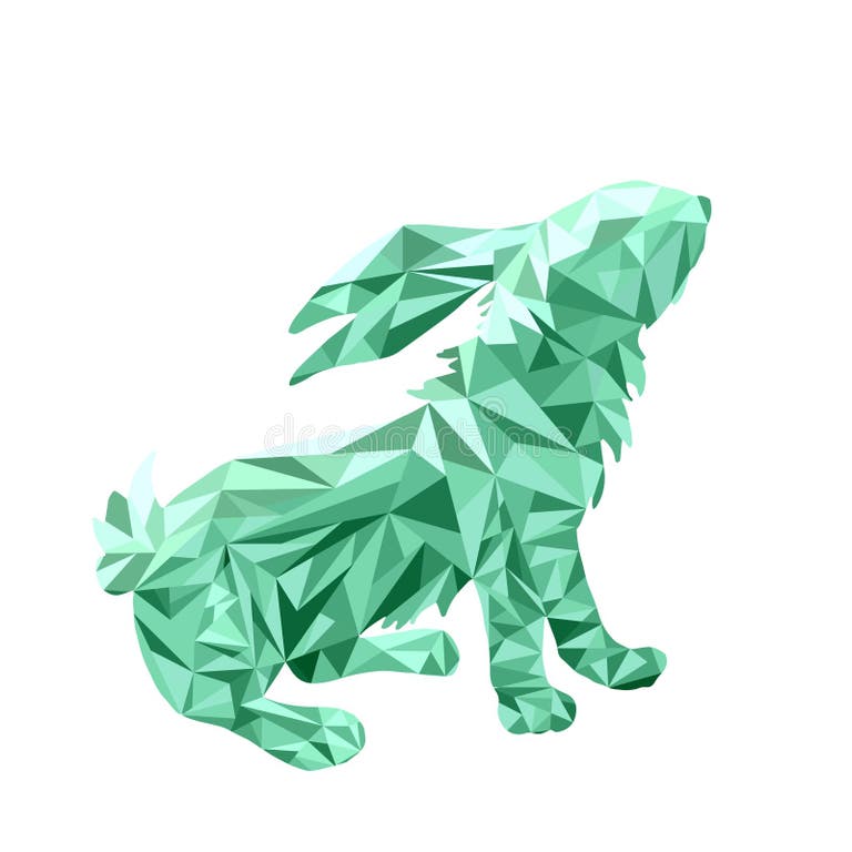 Rabbit style low poly stock vector. Illustration of closeup - 198427074