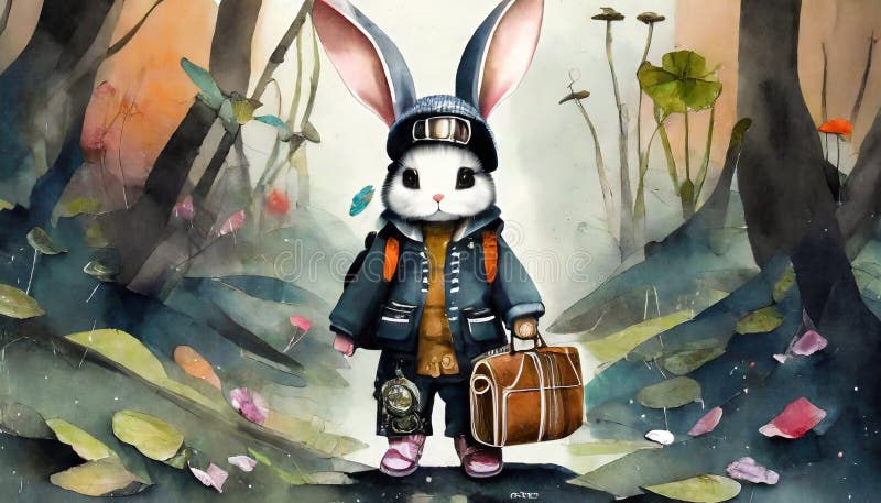 Rabbit Suitcase Stock Illustrations – 178 Rabbit Suitcase Stock ...