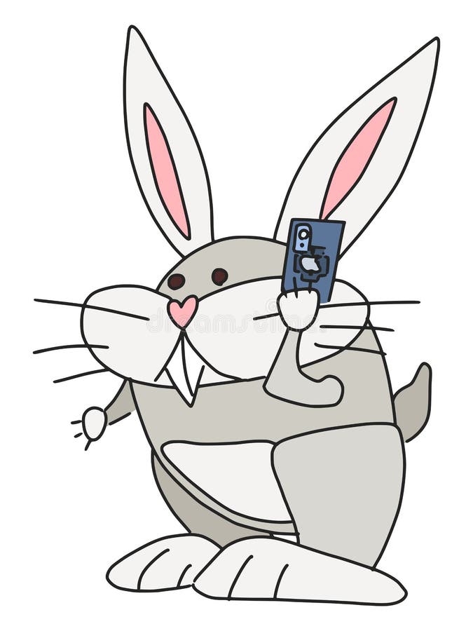 Poster Rabbit Got Out of the Mink for Easter New Stock Vector ...