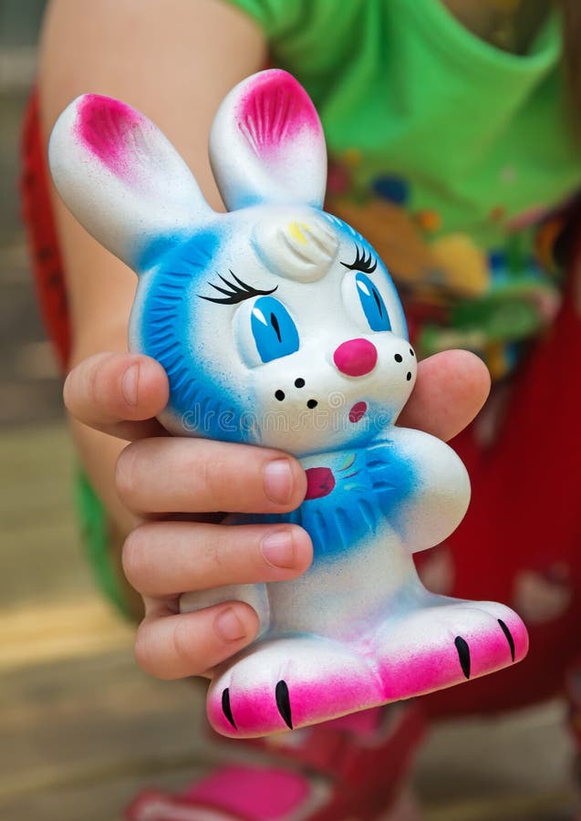 Rubber toy rabbit stock image. Image of characters, hare - 58608903
