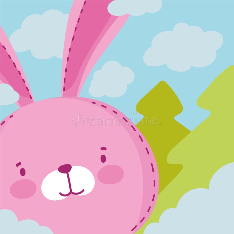 Rabbit and toy stock vector. Illustration of vector - 264508747