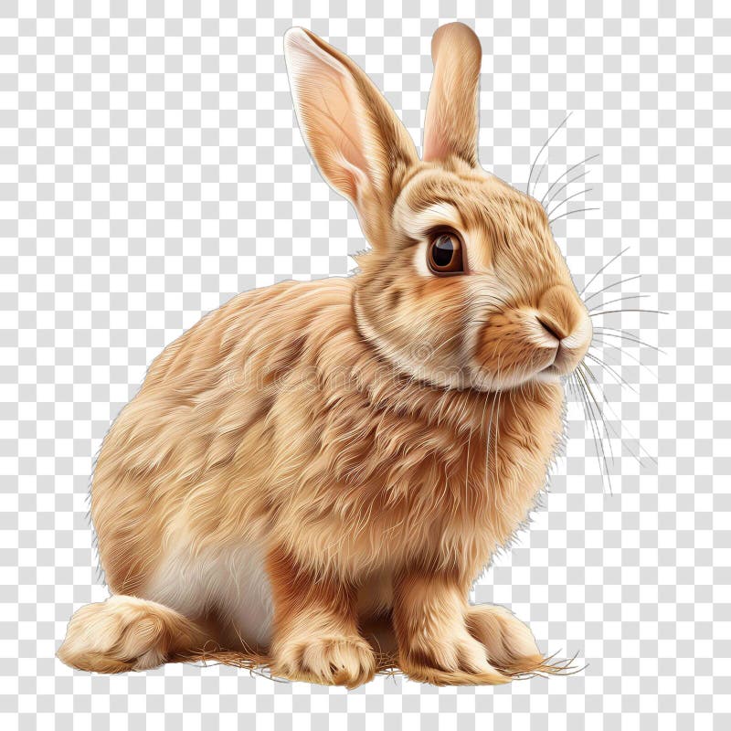 Rabbit Transparent Background Realistic Element Stock Illustration ...