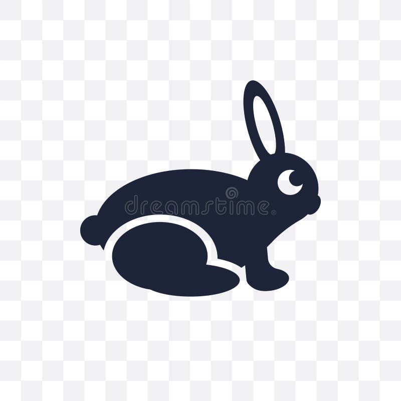 Rabbit on a Transparent Background Stock Illustration - Illustration of ...