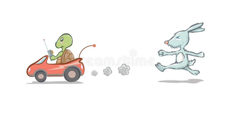 Cartoon Rabbit and turtle stock vector. Illustration of green - 30463971