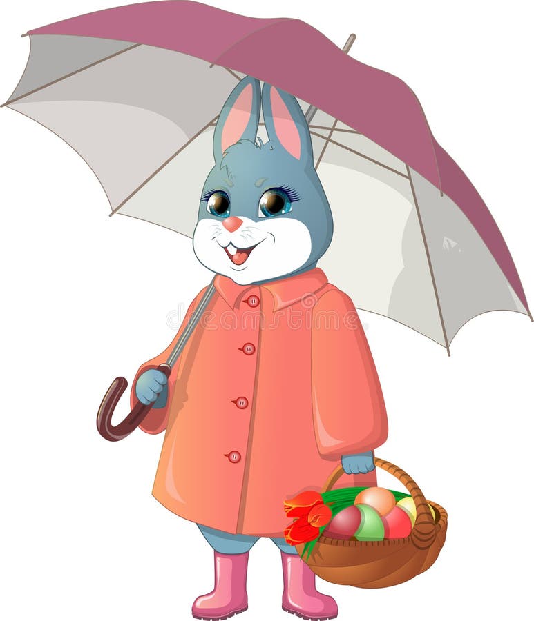 Easter Bunny Rain Coat Stock Illustrations – 14 Easter Bunny Rain Coat ...