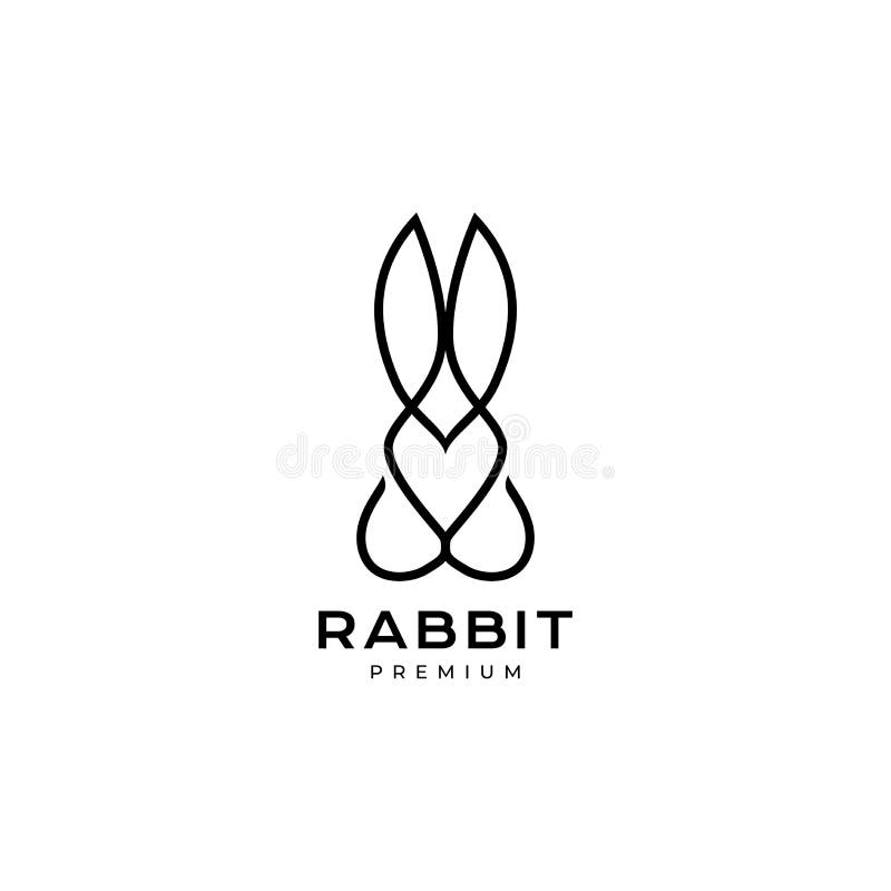 Rabbit Unique Line Modern Minimalist Logo Design Vector Stock Vector ...