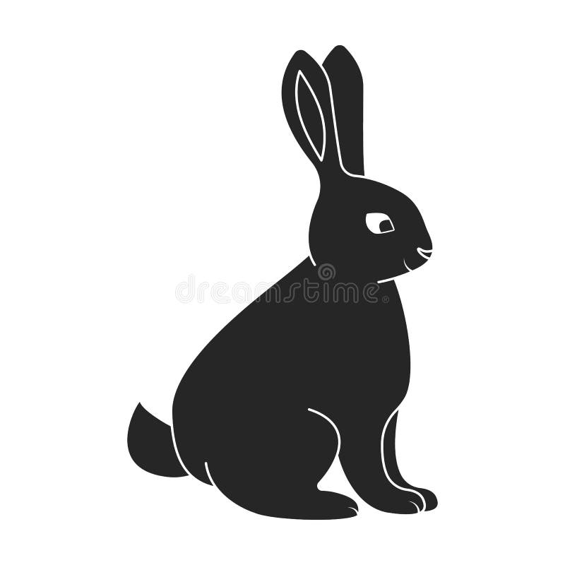 Rabbit Vector Cartoon Icon. Vector Illustration Bunny on White ...