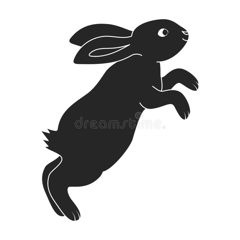 Rabbit Vector Cartoon Icon. Vector Illustration Bunny on White ...