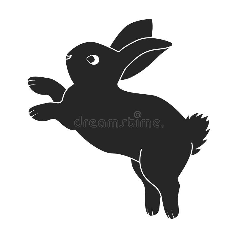 Rabbit Vector Cartoon Icon. Vector Illustration Bunny on White ...