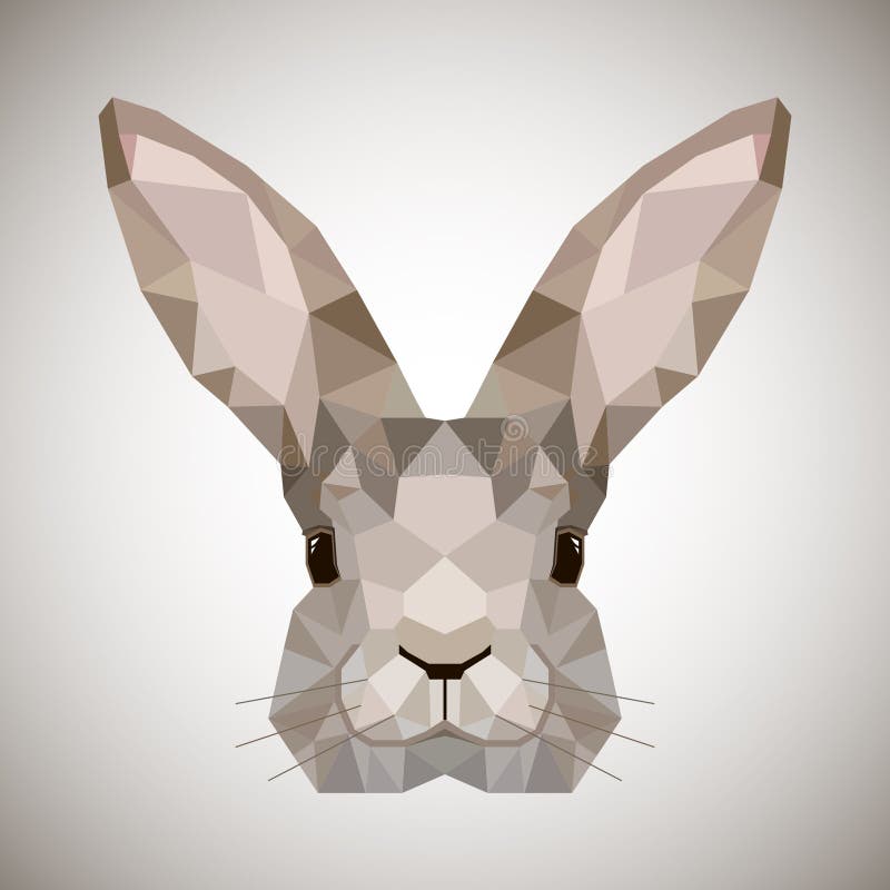 Rabbit Vector Illustration in Polygonal Style Stock Vector ...