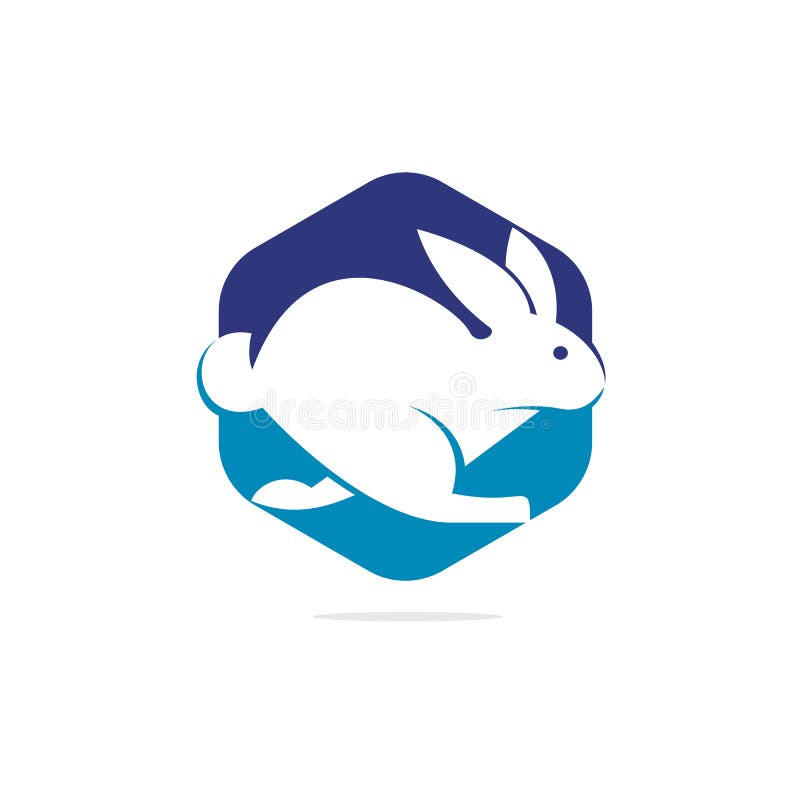 Rabbit vector logo design. stock illustration. Illustration of hare ...